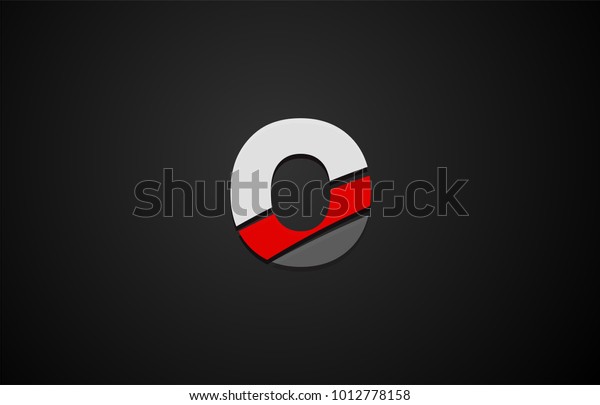 Design Alphabet Letter Logo O Red Stock Vector (Royalty Free ...