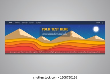 Design Background Header Website Website Template Stock Vector (Royalty ...