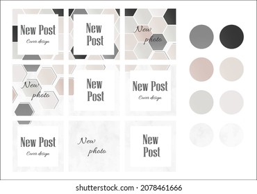 Design Backgrounds Social Media Posts Icons Stock Vector (Royalty Free ...