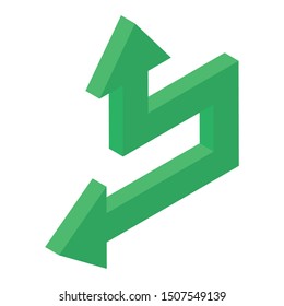 Design Bend Arrow Isometric Design Stock Vector (Royalty Free ...