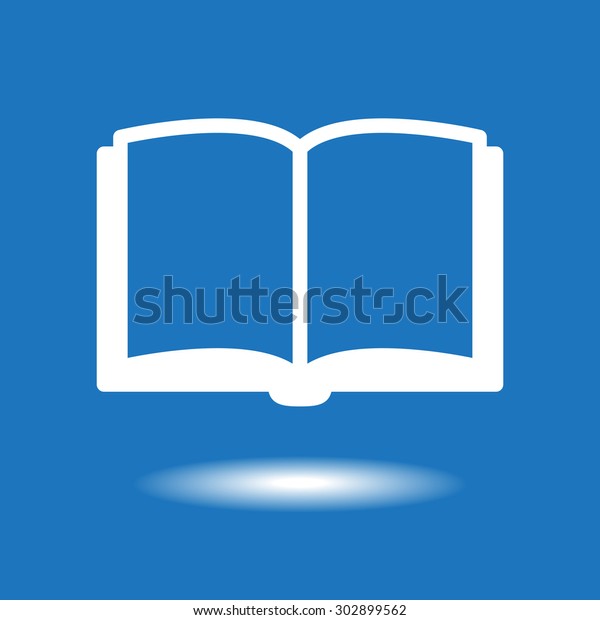 Design Book Icon White Icon On Stock Vector (Royalty Free) 302899562