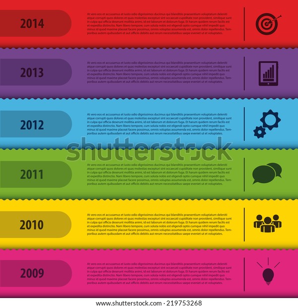 Design Bookmark Template Infographics Timeline Vector Stock Vector ...