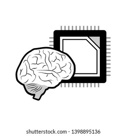 Design Brain Chip Symbol Stock Vector (Royalty Free) 1398895136 ...