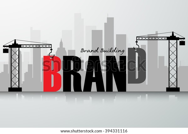 Design Brand Building Concept Vector Illustration Stock Vector (Royalty ...