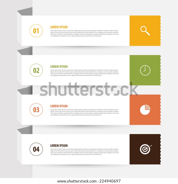 Design Clean Banners Template Infographics Vector Stock Vector (Royalty ...
