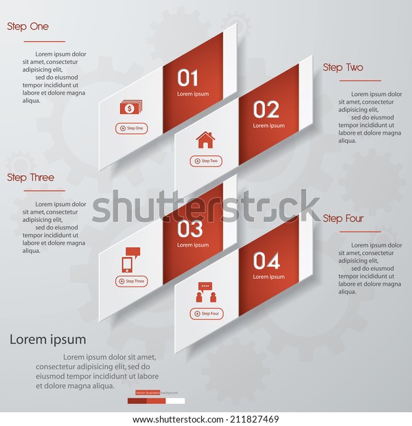 Design Clean Number Banners Templategraphic Website Stock Vector ...