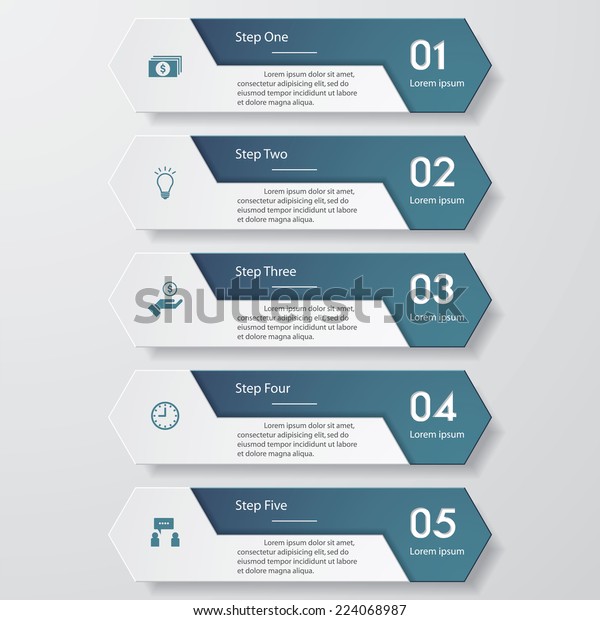 Design Clean Number Banners Templategraphic Website Stock Vector ...