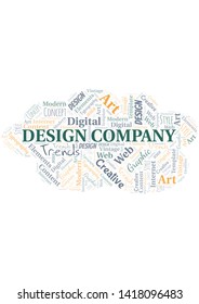 Design Company Word Cloud Wordcloud Made Stock Vector (Royalty Free ...
