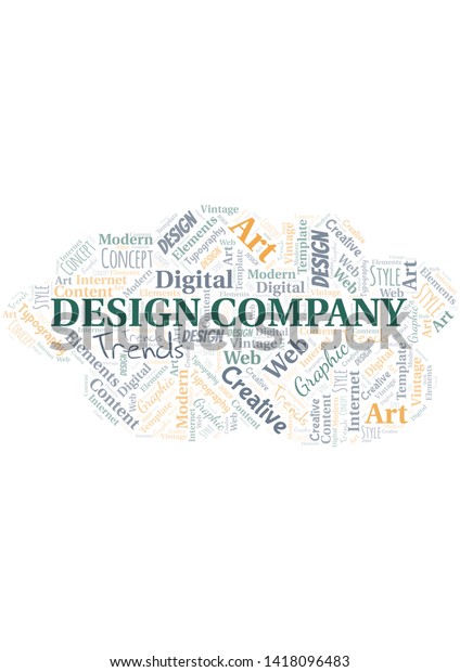 Design Company Word Cloud Wordcloud Made Stock Vector (Royalty Free ...