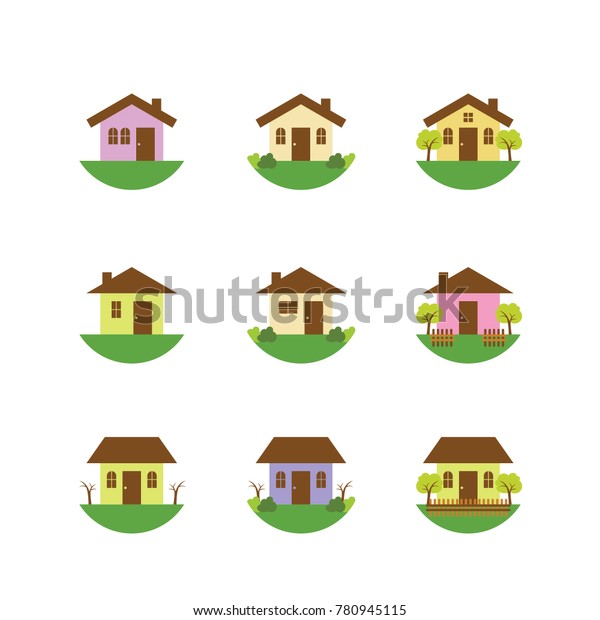 Design Concept Home Village Vector Village Stock Vector (Royalty Free ...