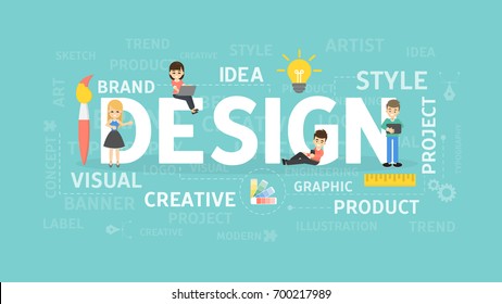 Design Concept Illustration Idea Style Creativity Stock Vector (Royalty ...