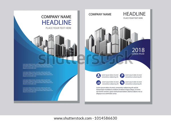 Design Cover Book Blue Color Blue Stock Vector (Royalty Free ...