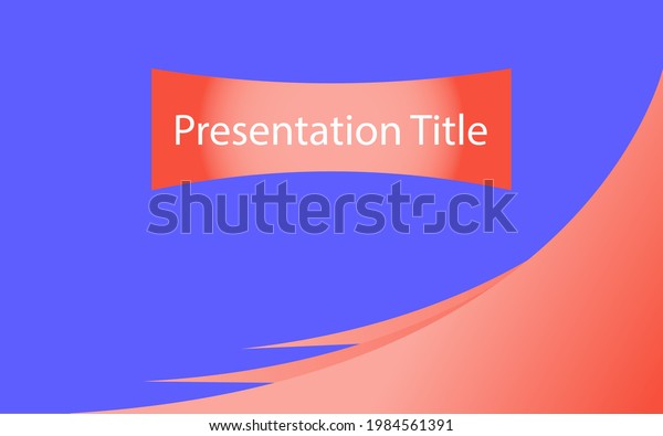 Design Cover Page Report Presentation Design Stock Vector (Royalty Free ...