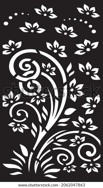 Design Cutting Laser Motif Batik Stock Vector (Royalty Free) 2062047863 ...