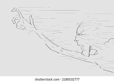 Design Desperate Man Draw Stock Vector (Royalty Free) 2180532777 ...