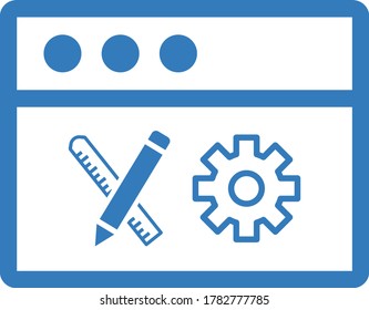 Design Development Icon Blue Color Stock Vector (Royalty Free ...