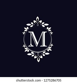 Design Elegant Monogram Letter M Wedding Stock Vector (Royalty Free ...