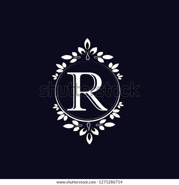 Design Elegant Monogram Letter R Wedding Stock Vector (Royalty Free ...