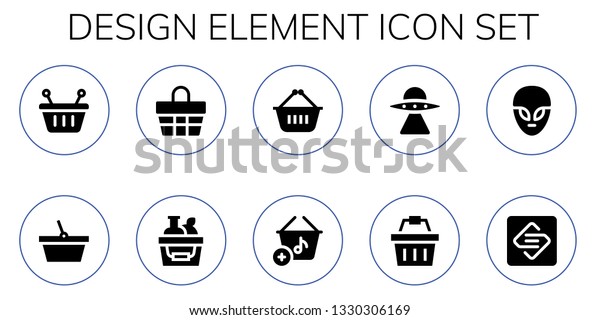 Design Element Icon Set 10 Filled Stock Vector Royalty Free