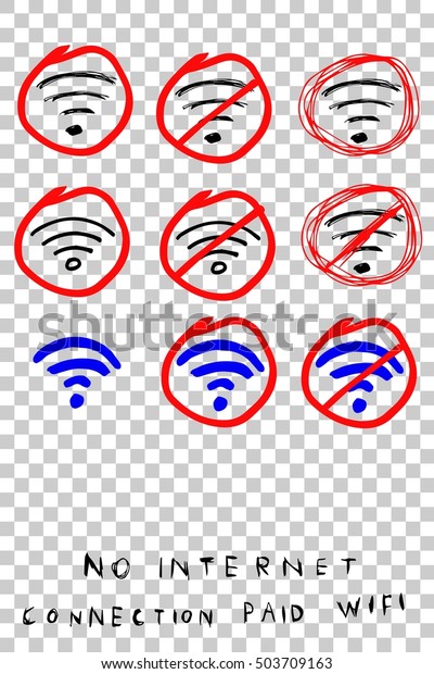 Design Element Internet Connection Sign Transparent Stock Vector ...
