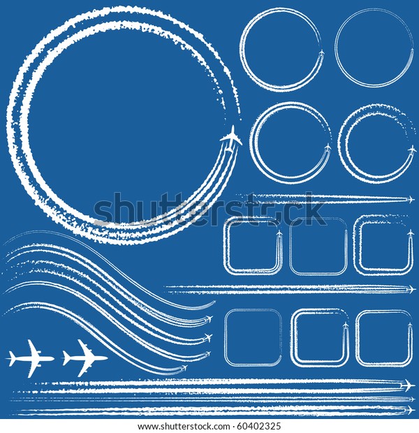 Design Elements Aircrafts Smoke Trails Stock Vector (Royalty Free) 60402325