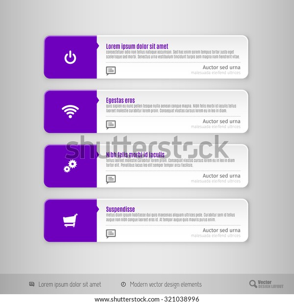 Design Elements Infographics Layout Web Pages Stock Vector (Royalty ...