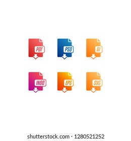Design File Format Icon Set Stock Vector (Royalty Free) 1280521252 ...