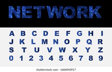 English Font Set Alphabet Numbers Symbols 스톡 벡터(로열티 프리) 366794528 ...