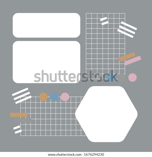 Design Geometric Graph Paper Line Sticky Stock Vector (Royalty Free ...