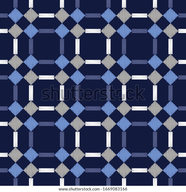 Design Geometric Shapes Hatch Seamless Pattern Stock Vector (Royalty ...