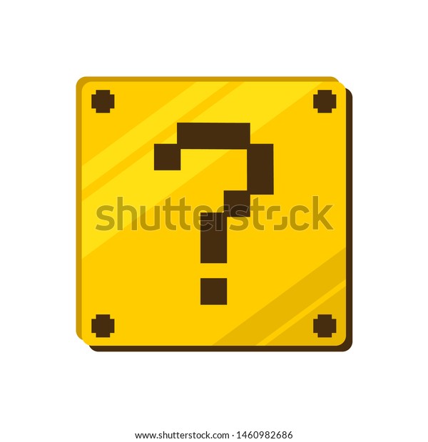 Design Golden Block Question Mark Symbol Stock Vector (Royalty Free ...