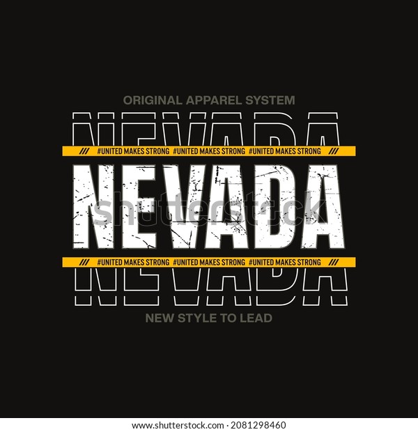 Design Graphic Vector Nevada Tshirt Stock Vector (Royalty Free ...