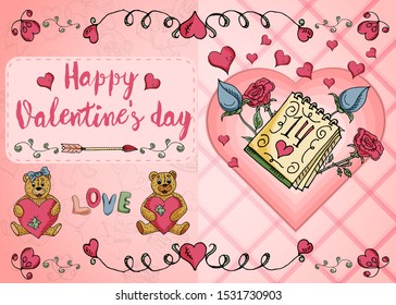 Design Greeting Card Layout On Theme Stock Vector (Royalty Free ...