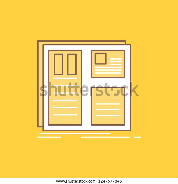 Design Grid Interface Layout Ui Flat Stock Vector (Royalty Free ...
