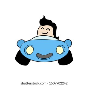 Design Happy Driver Draw Stock Vector (Royalty Free) 1507902242 ...