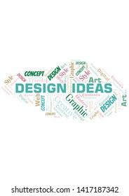 Design Ideas Word Cloud Wordcloud Made Stock Vector (Royalty Free ...