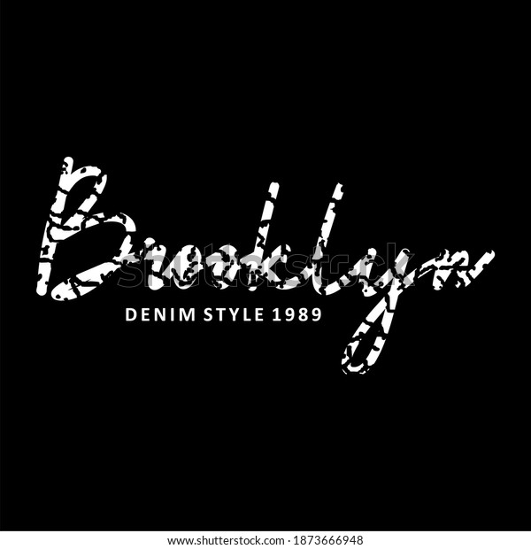 Design Illustration Background Black Brooklyn Word Stock Vector ...