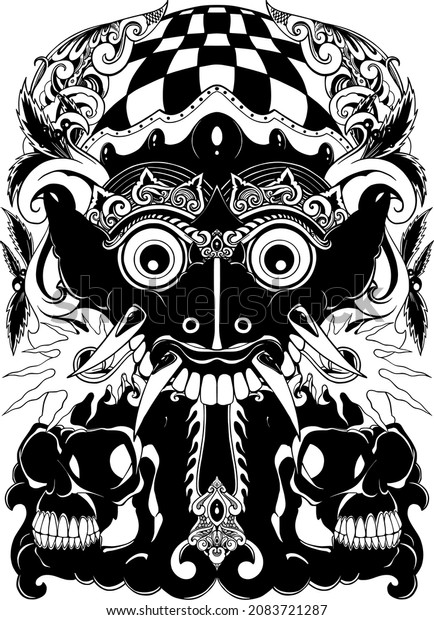 Design Illustration Vector Graphic Barong Stock Vector (Royalty Free ...