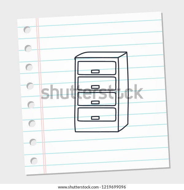 Design Image Icon Cupboard Paper Background Stock Vector (Royalty Free ...