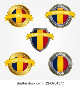 Design Label Made Chad Stock Vector (Royalty Free) 1240984177 ...