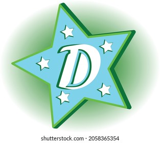 Design Letters Star Logo Background Stock Vector (Royalty Free ...