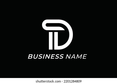 Design Logo Combine Letter D Letter Stock Vector (Royalty Free ...