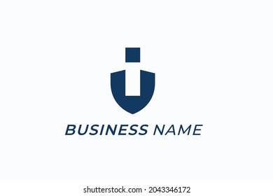 Design Logo Creative Letter U Shield Stock Vector (Royalty Free ...