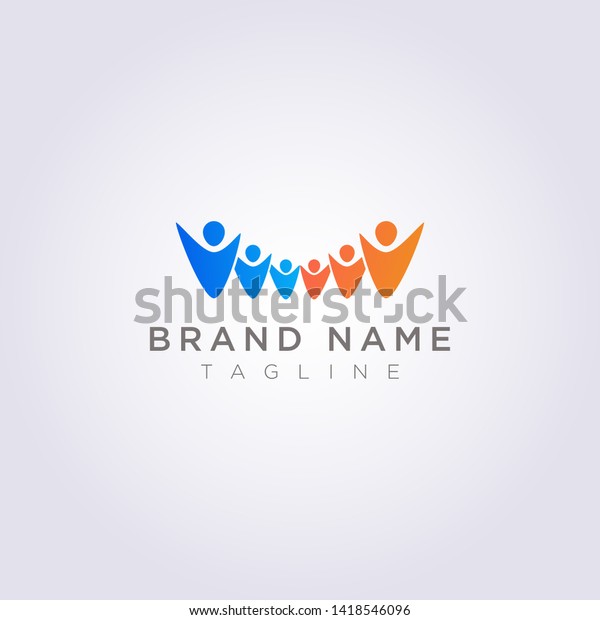 Design Logo Group People Your Business Stock Vector (Royalty Free ...