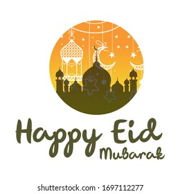 Design Logo Happy Eid Modern Concept Stock Vector (Royalty Free ...