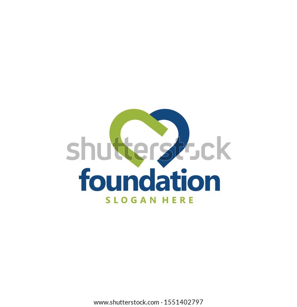 Design Logo Template Foundation Company Logo Stock Vector (Royalty Free ...