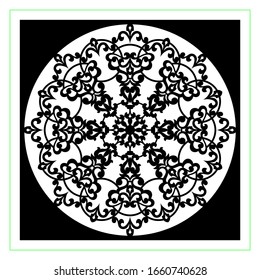 Design Mdf Cutting Black White Vector Stock Vector (Royalty Free ...