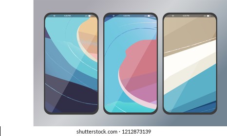 Design Mobile App Set Sea Waves Stock Vector (Royalty Free) 1212873139 ...