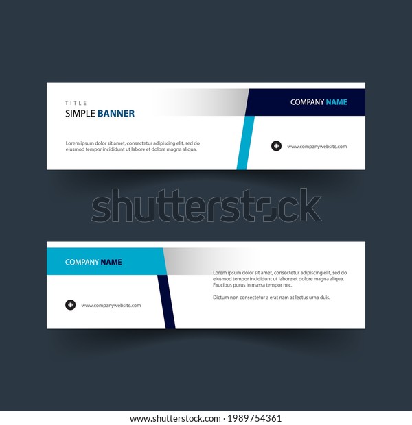 Design Modern Simple Banner Set Stock Vector (Royalty Free) 1989754361 ...