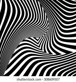 Twisting Torsion Illusion Abstract Op Art Stock Vector (Royalty Free ...